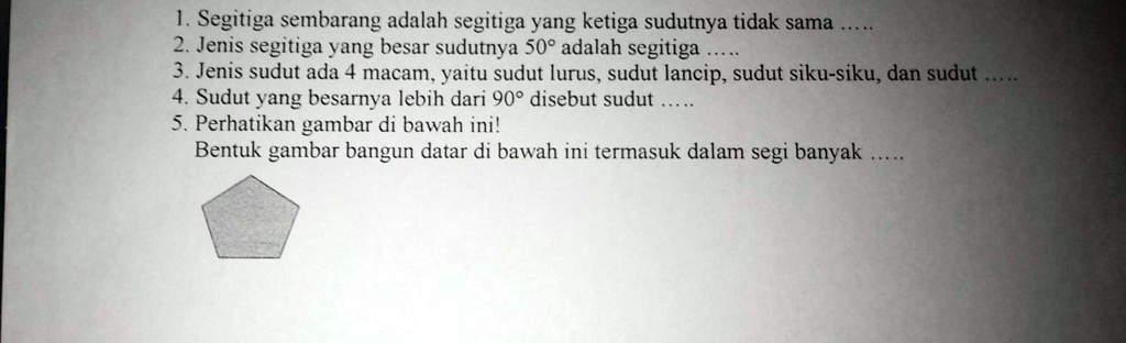 SOLVED: tolong di jawab tapi jangan ngasal yaa Segitiga sembarang ... SOLVED: tolong di jawab tapi jangan ngasal yaa Segitiga sembarang ...