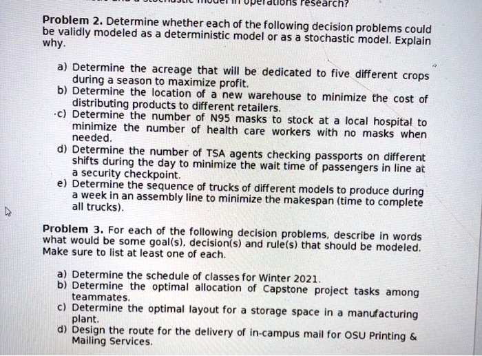 SOLVED: Text: upcidlions research? Determine whether each of the ...