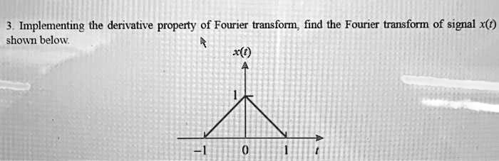Implementing The Derivative Property Of Fourier Transform Find The Fourier Transform Of Signal