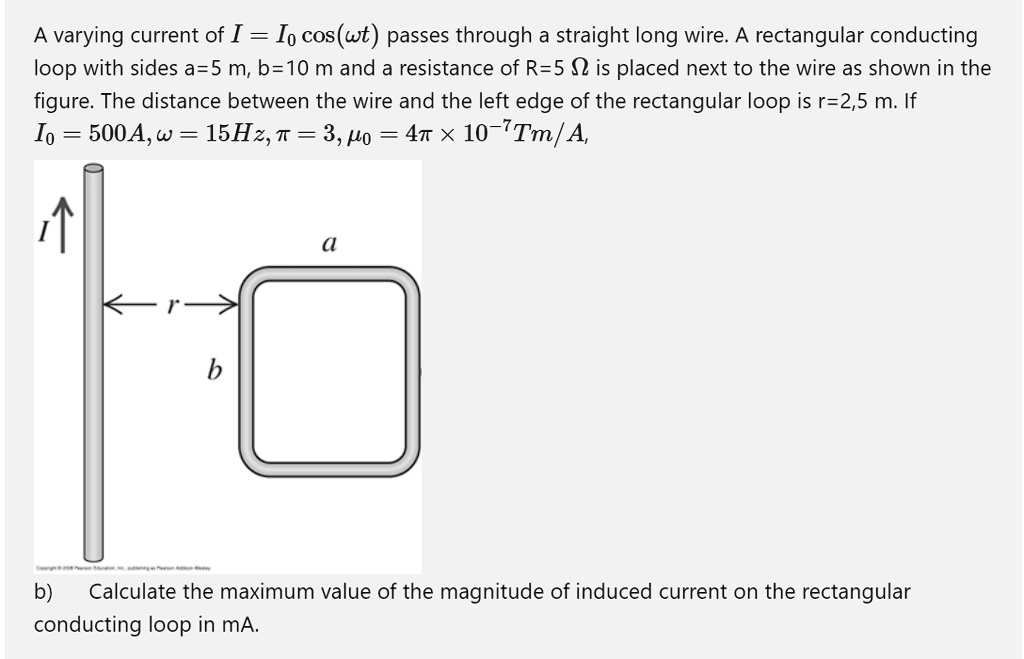 SOLVED: a) Calculate the maximum value of the magnitude of magnetic flux through the rectangular ...