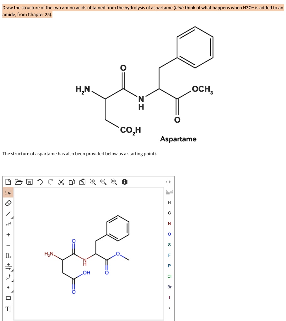 Draw the structure of the two amino acids obtained from the...