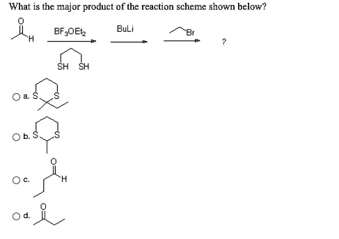 SOLVED:What the major product of the reaction scheme shown below? BF ...
