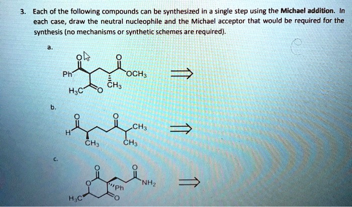 3. Each of the following compounds can be synthesized in a single step ...
