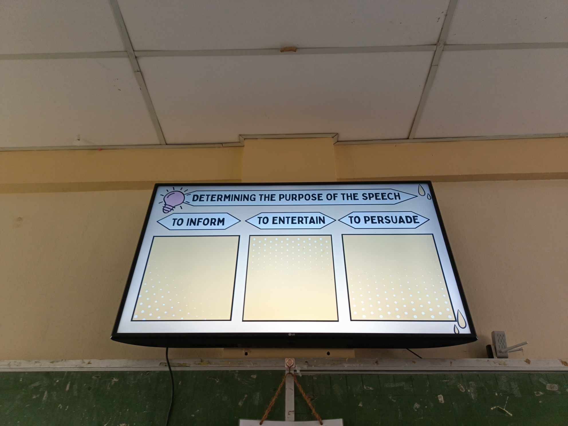DETERMINING THE PURPOSE OF THE SPEECH TO INFORM TO ENTERTAIN TO PERSUADE