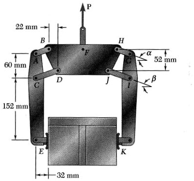 SOLVED: The lift-tong mechanism shown in Figure 3 consists of twin four ...