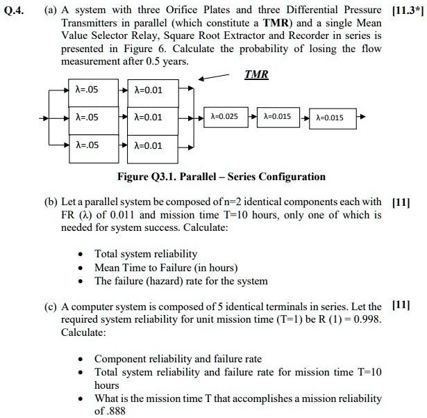 SOLVED: Q.4. a A system with three Orifice Plates and three ...