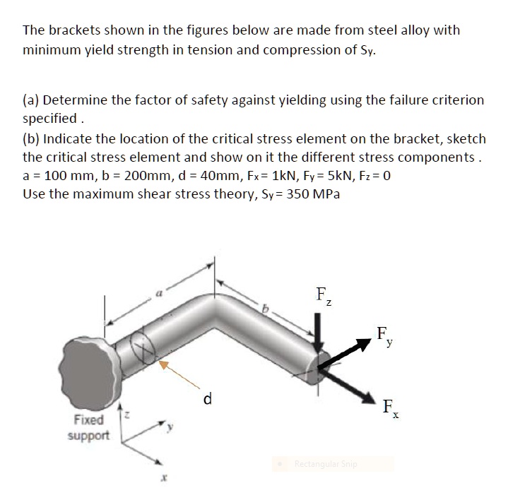SOLVED: The brackets shown in the figures below are made from a steel ...