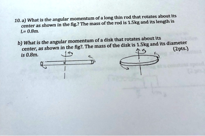 SOLVED: 10.a) What is the angular momentum ofa long thin rod that ...