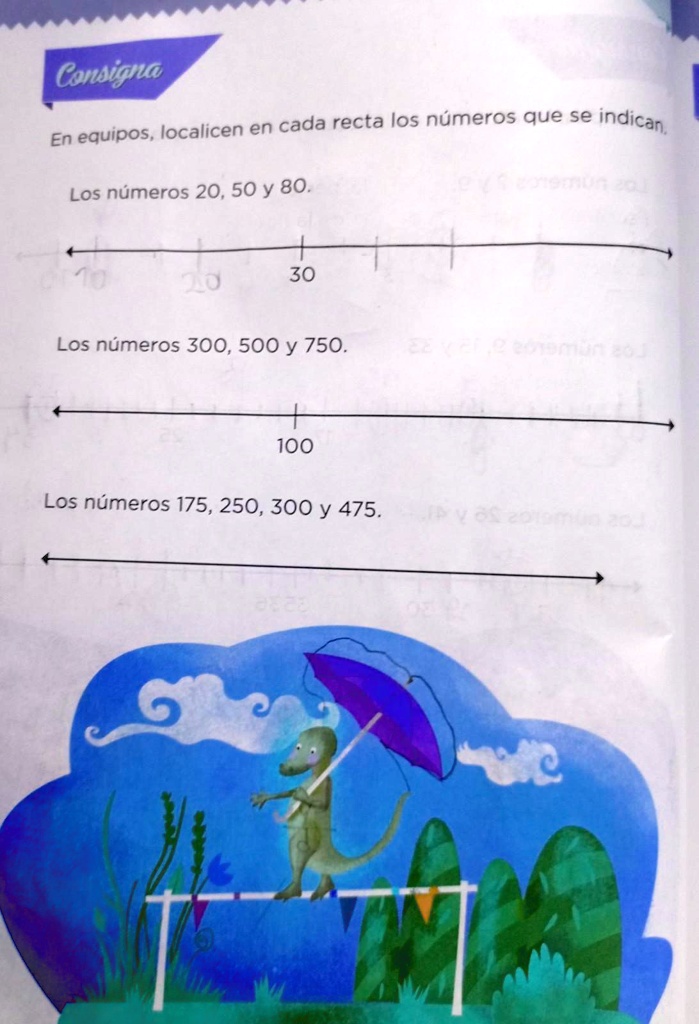 SOLVED: cómo se llena la recta numérica si solo hay un número? Consign ...