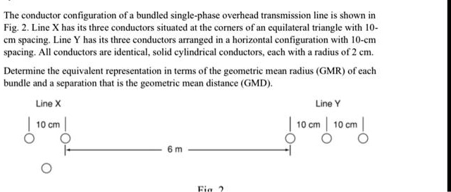 SOLVED: The conductor configuration of a bundled single-phase overhead ...