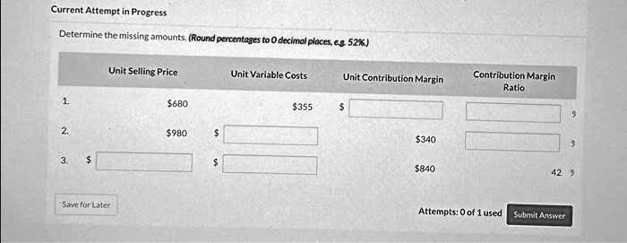 SOLVED: Texts: Please Help Urgent!!! Current Attempt in Progress: Determine the missing amounts ...