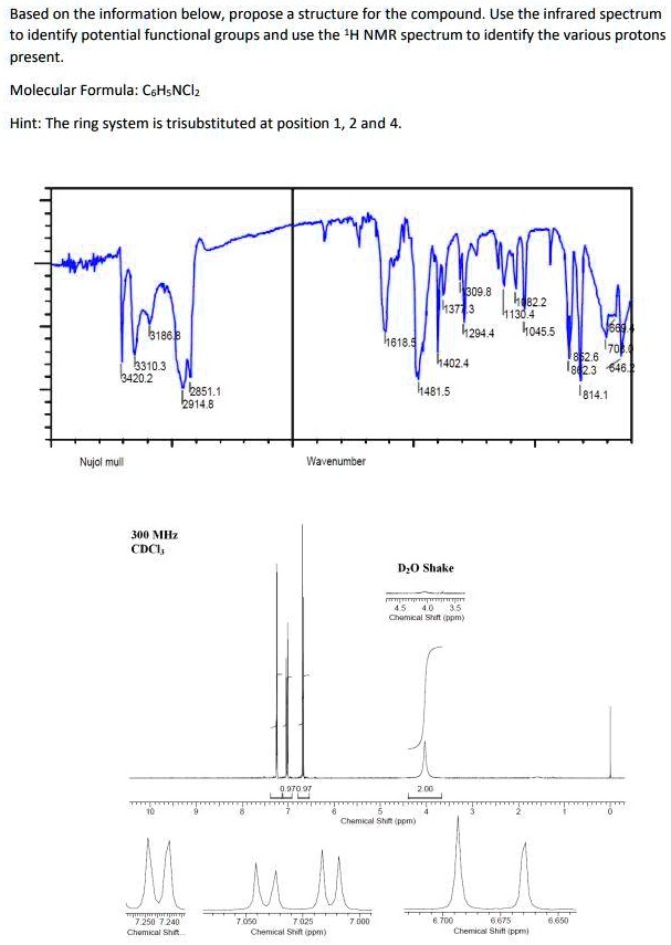 Based on the information below, propose a structure for the compound ...