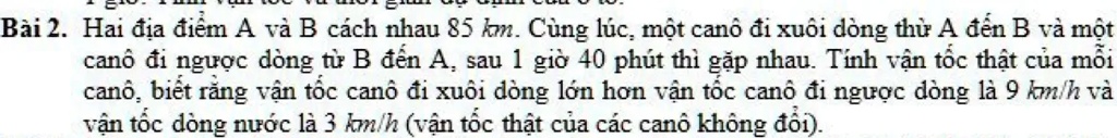 Solved BÃ I 2 Hai Ä‘iáƒm A VÃ B CÃ¡ch Nhau 85 Km CÃ¹ng LÃºc Má™t