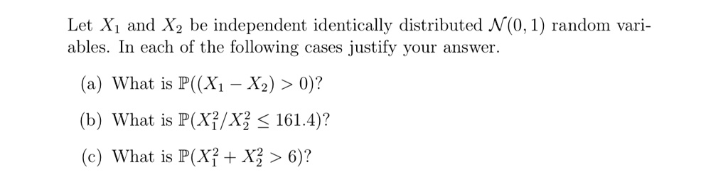 let x and xz be independent identically distributed n 01 random vari ...