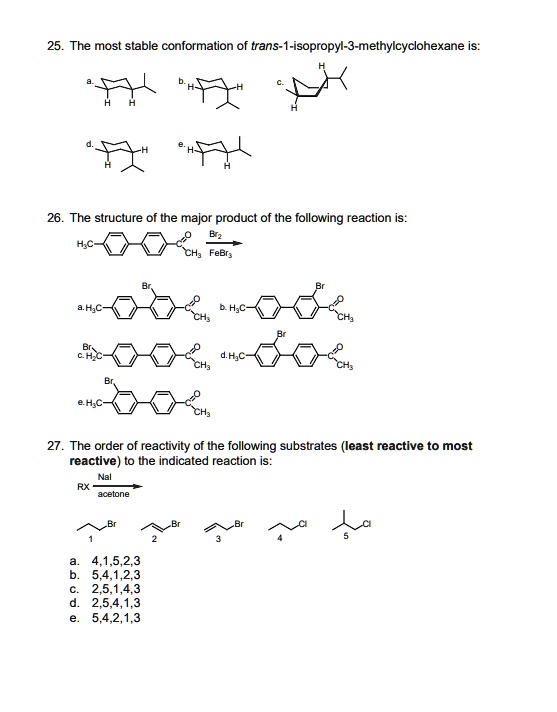 25. The most stable conformation of trans-1-isopropyl-3 ...