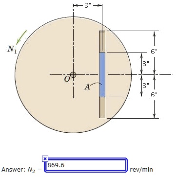 SOLVED: The 12-lb slotted circular disk has a radius of gyration about ...