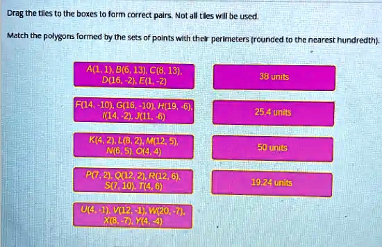 SOLVED: Text: Drag the Tiles to form correct pairs. Not all tiles will be used. Match the ...