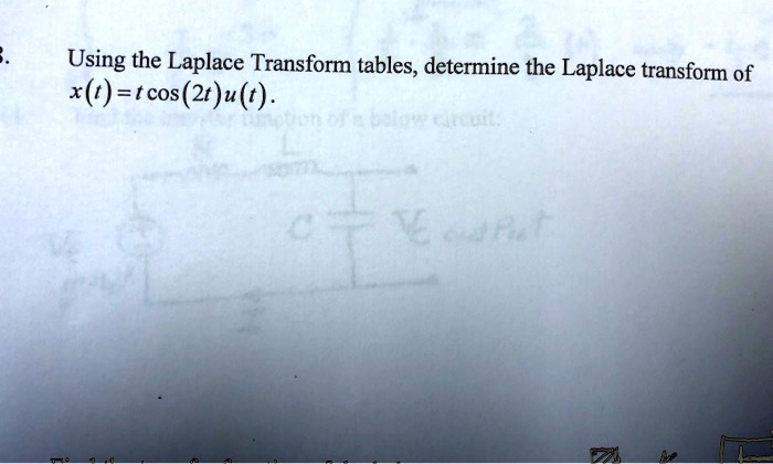 Solved Using The Laplace Transform Tables Determine The Laplace 6210