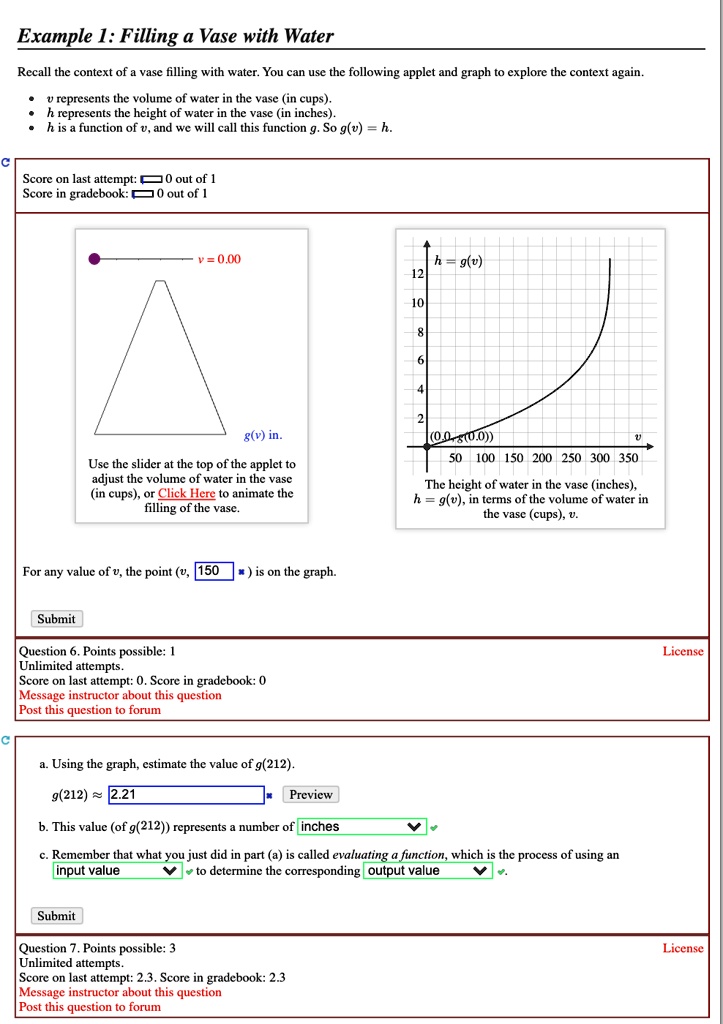 example 1l filling a vase with water recall the context of uase filling ...