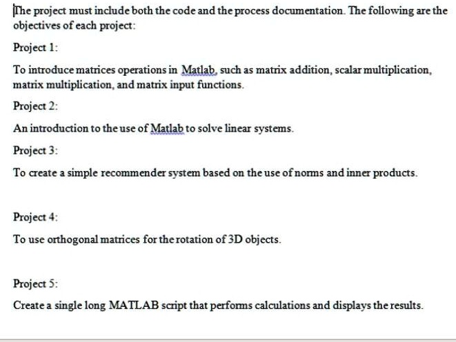 Solved The Project Must Include Both The Code And The Process 0905