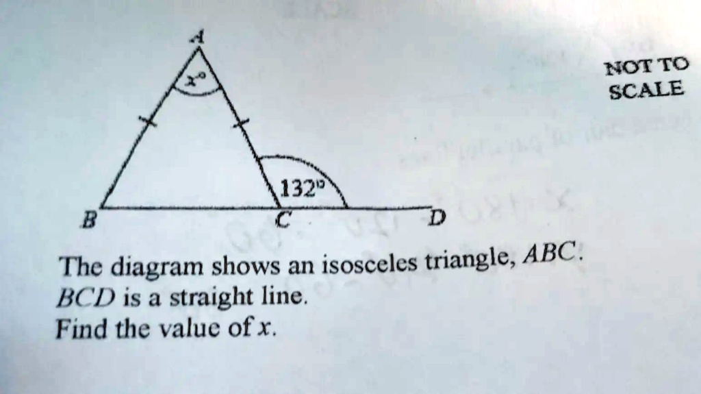SOLVED: NOT TO SCALE 1326 The diagram shows an isosceles triangle, ABC ...