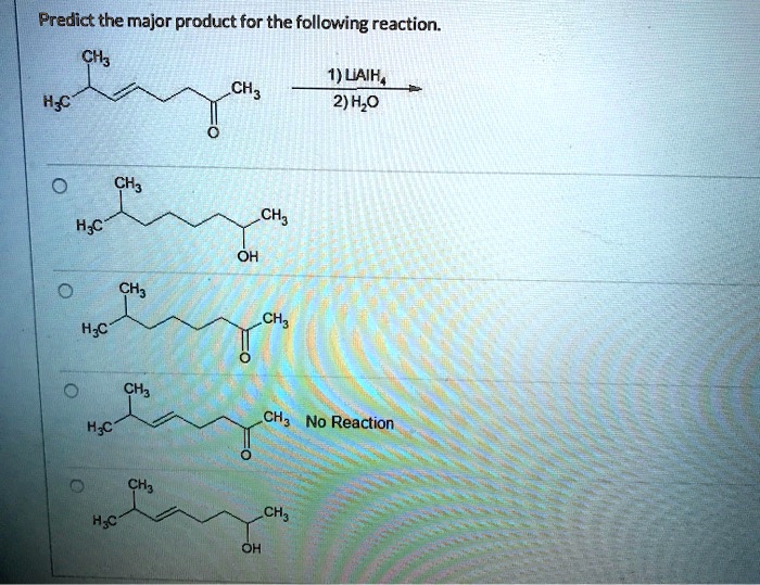 SOLVED: Predict the major product for the following reaction: CH3 H2C CH3 H2C OH CH2 CH3 H2C CH2 ...