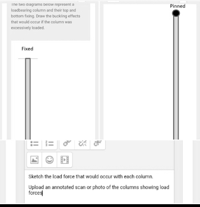 one is fixed and one is pinned the iwo diagrams below represent ...