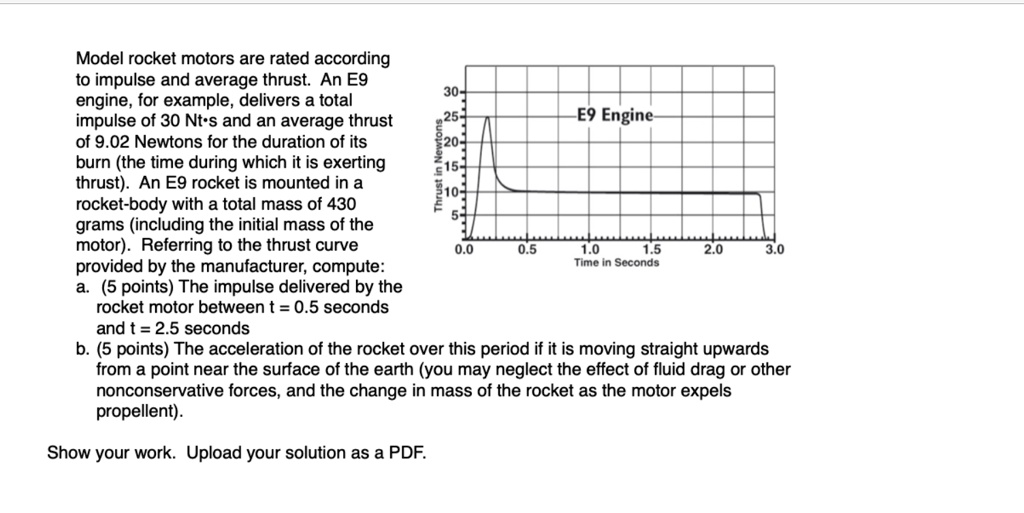 Model rocket motors are rated according to impulse and average thrust ...