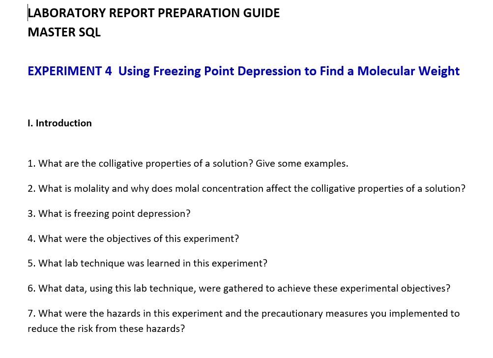SOLVED LABORATORY REPORT PREPARATION GUIDE MASTER SQL EXPERIMENT 4 solved-laboratory-report-preparation-guide-master-sql-experiment-4