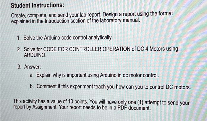 SOLVED: StudentInstructions: Create,complete,and send your lab report.Design a report using the ...