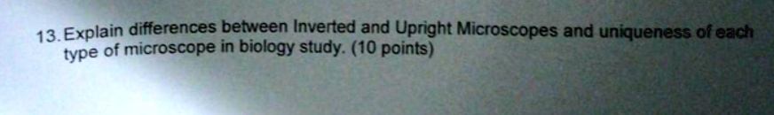 SOLVED: Explain the differences between Inverted and Upright ...