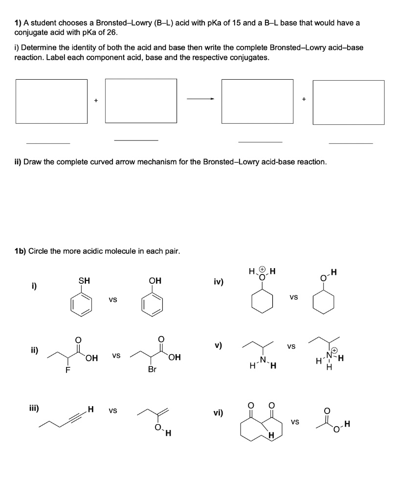 VIDEO solution: A student chooses a Bronsted-Lowry (B-L) acid with pKa ...