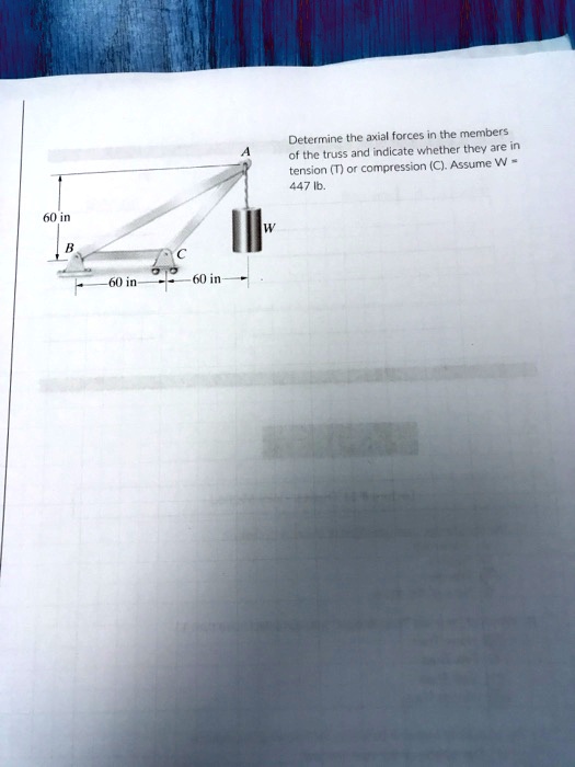 determine the axial forces in the members of the truss and indicate ...