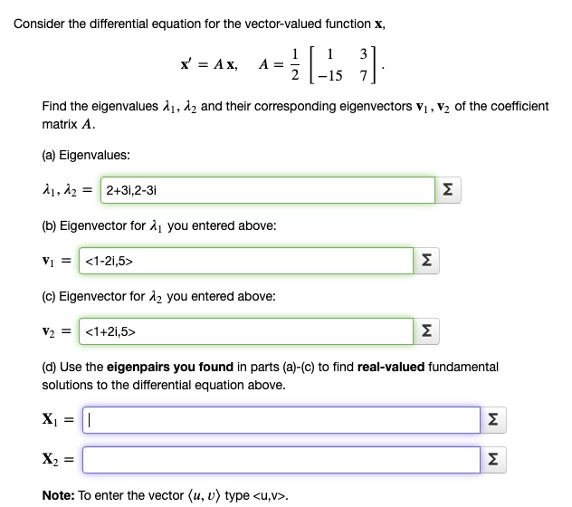consider the differential equation for the vector valued function x x ax l1s find the ...