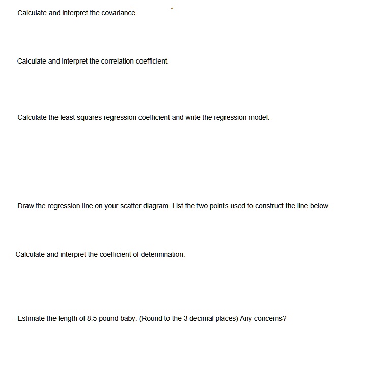 SOLVED: Calculate and interpret the covariance. Calculate and interpret ...