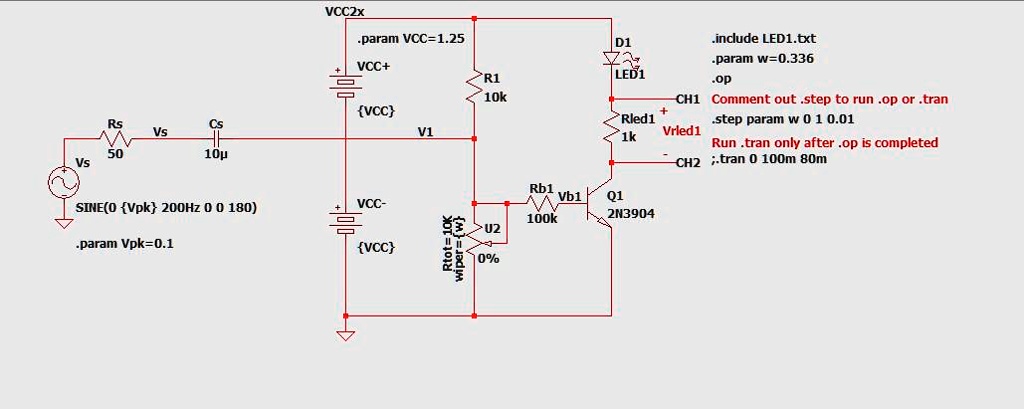 SOLVED: Bias the base resistor to allow BJT to "just turn on" the LED ...