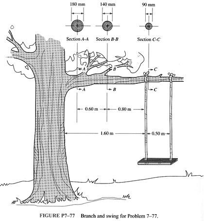 SOLVED: A branch of a tree has the approximate dimensions shown in ...