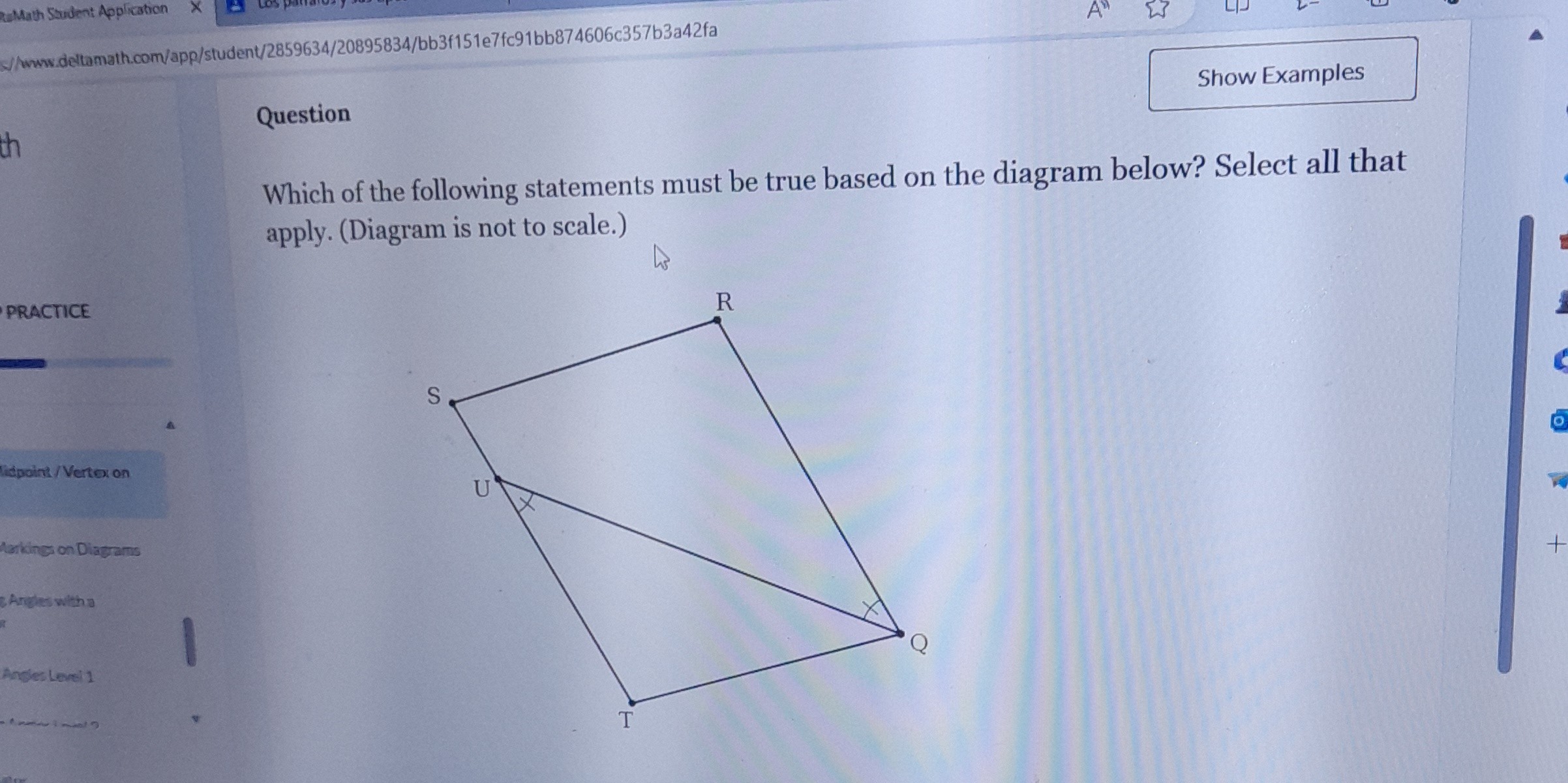 question show examples which of the following statements must be true based on the diagram below ...
