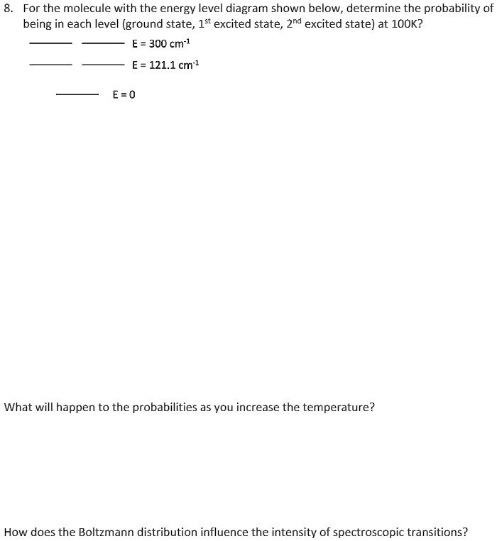 SOLVED: For the molecule with the energy level diagram shown below ...