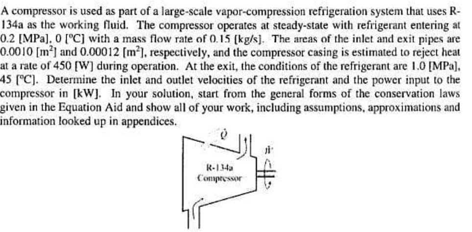 A compressor is used as part of a large-scale...