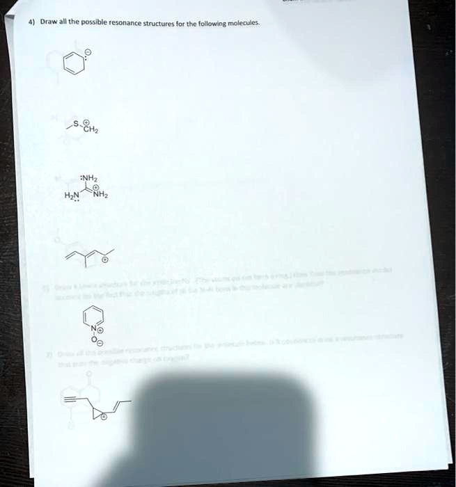 SOLVED: Draw all the possible resonance structures for tho foilowing molecules. NHz