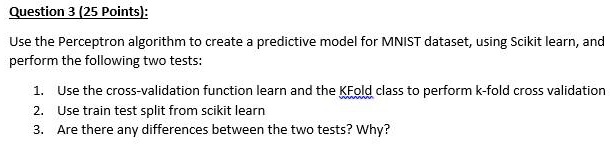 Solved Text Machine Learning Question 25 Points Use The Perceptron Algorithm To Create A