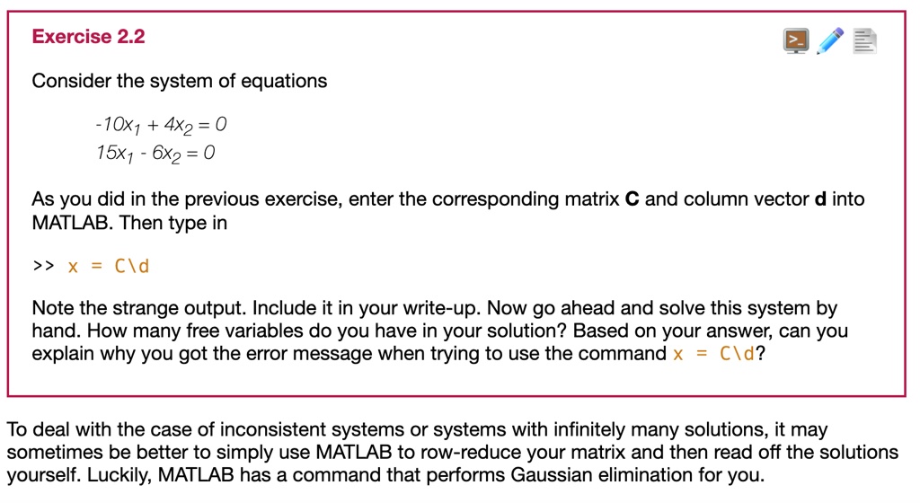 exercise 22 consider the system of equations as you did in the previous ...