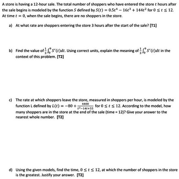store having 12 hour sale the total number of shoppers who have entered ...