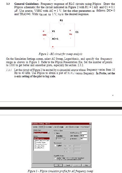 2.3 General Guidelines: Frequency response of RLC circuits using PSpice ...