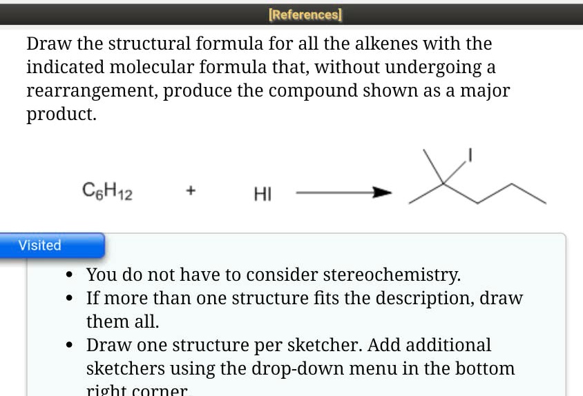 SOLVED: [References] Draw the structural formula for all the alkenes ...