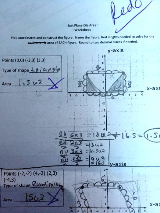 Just Plain Ole Area Worksheet Plot coordinates and construct the figure ...