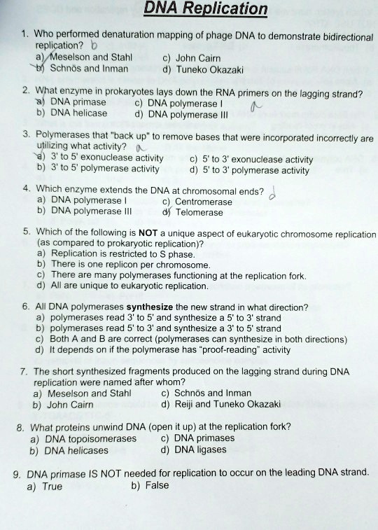 SOLVED: DNA Replication Who performed denaturation mapping of phage DNA ...