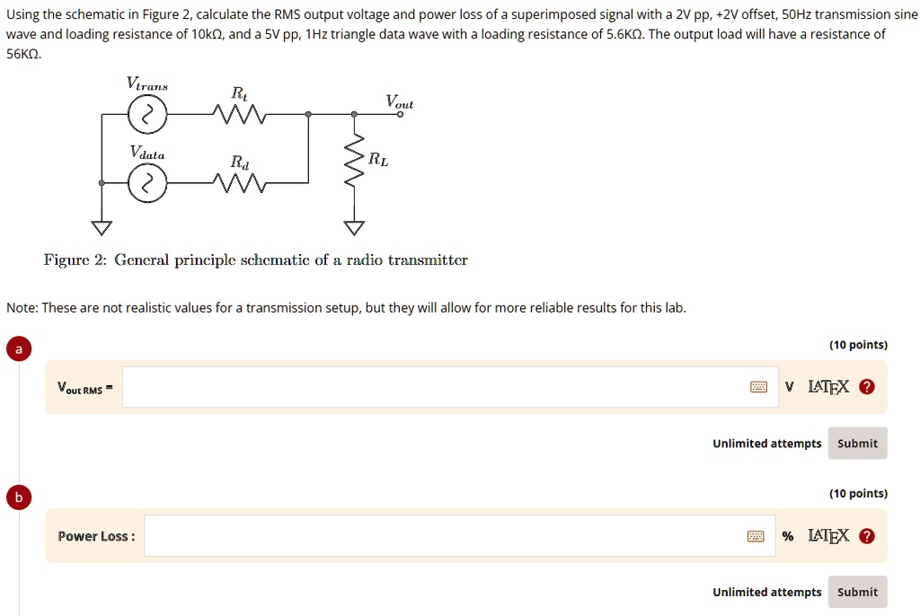 Using the schematic in Figure 2, calculate the RMS output voltage and power loss of a ...