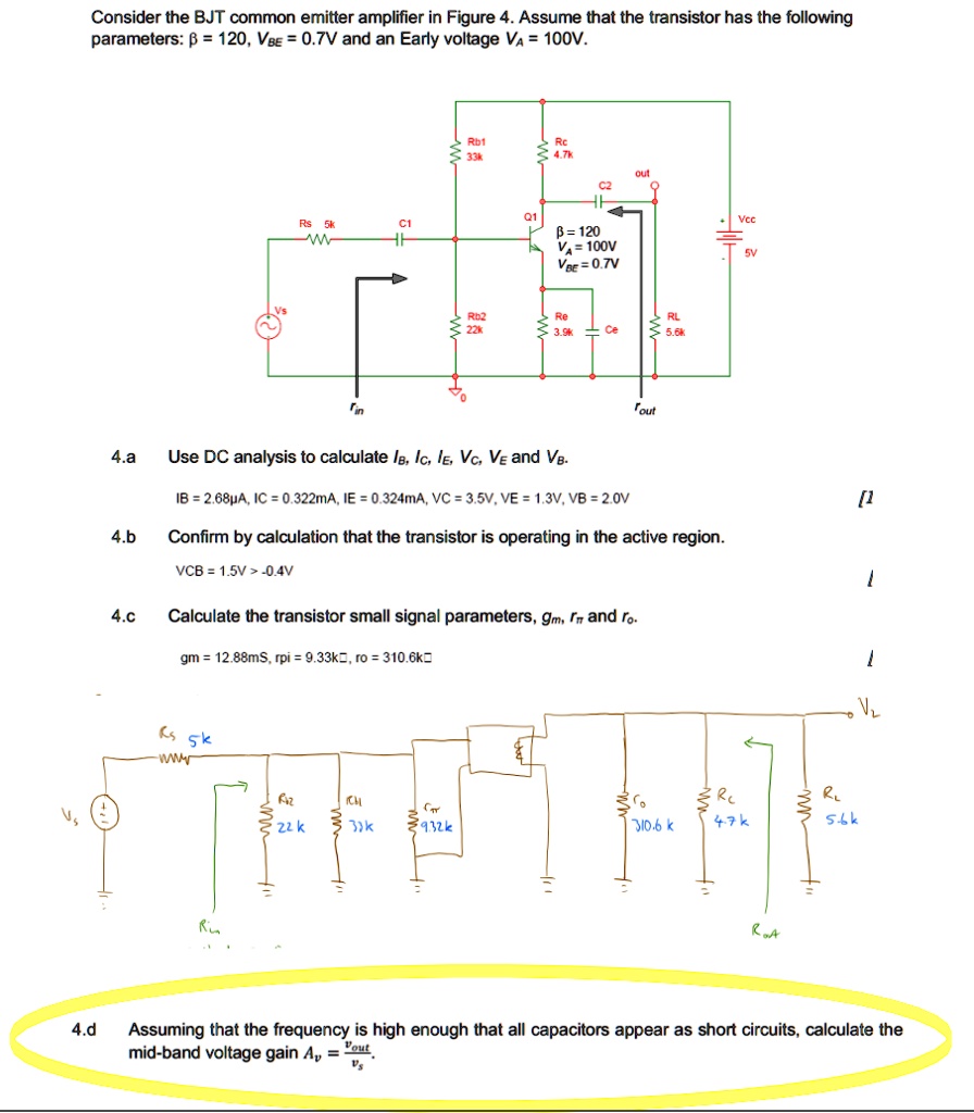 SOLVED: If you could please calculate the mid-band gain, that would be ...